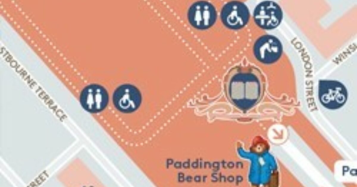 Illustrated Paddington London map | Paddington